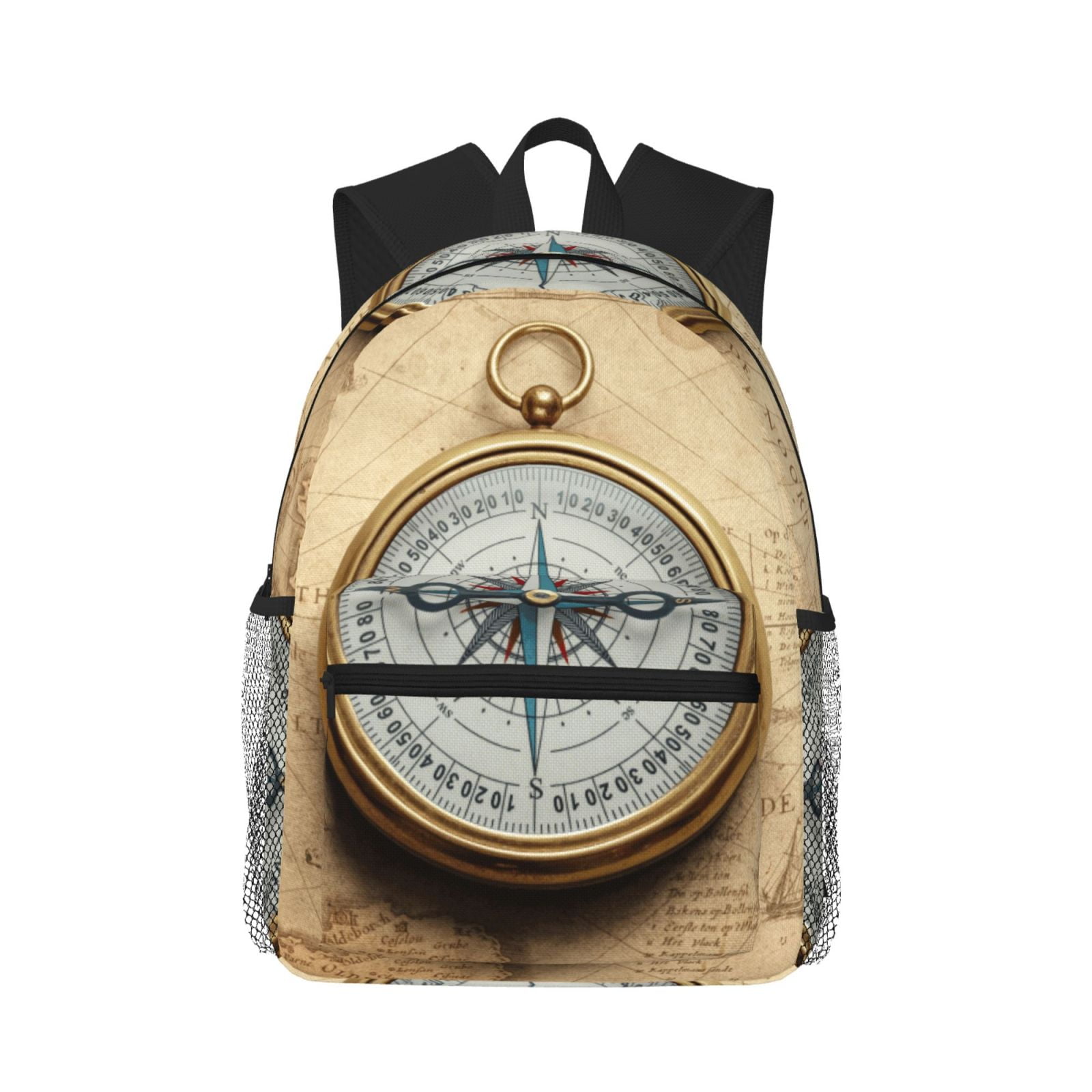 Easygdp Magnetic Old Compass On World Map Mochila Casual para Portátil ...
