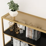 Homfa 70 in Bookshelf with 4 Drawers, 4 Tier Wooden Open Bookcase with ...