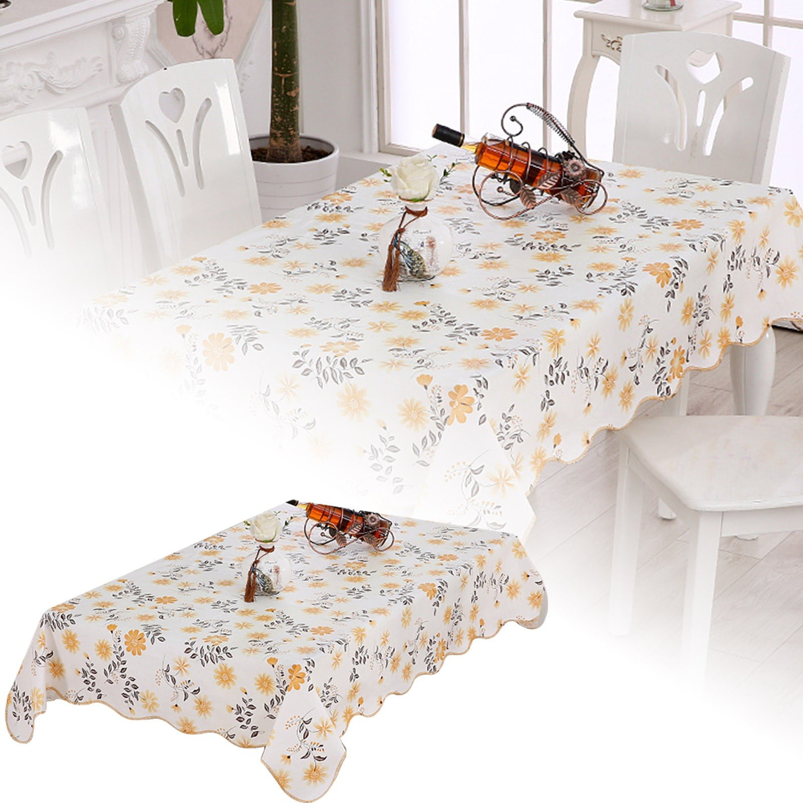 PEVA Film Composite Tablecloth Round Rectangular TV Cabinet Mat Square ...