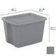 Sterilite Plastic 18 Gallon Tote Box Titanium Set of 6 - Walmart.com