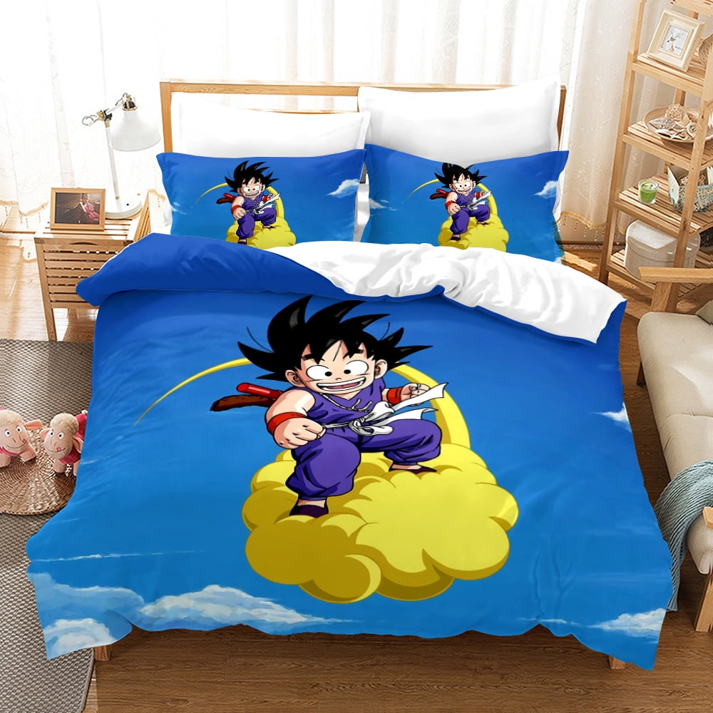 Anime Dragon Ball Z Comforter Cover Set Twin Size Cosplay Goku Saiyan