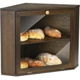HOMEKOKO Large Capacity Bamboo Bread Box, Double Layer, Kitchen Counter ...