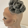 SUCS Messy Bun Hair Piece Salt And Pepper Hair Scrunchies Gray Hair ...