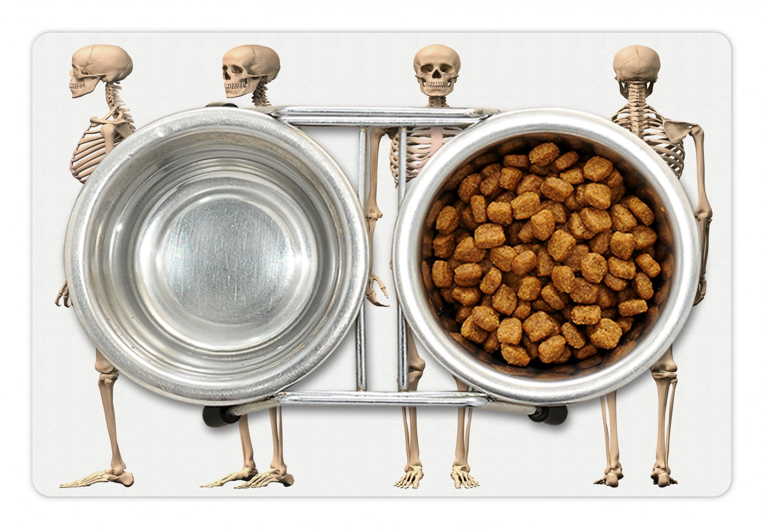 Human Anatomy Pet Mat for Food and Water, Man Male Human Skeleton Skull ...