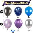 Outer Space Balloons, 12 Inches Galaxy Blue Purple Balloons with ...