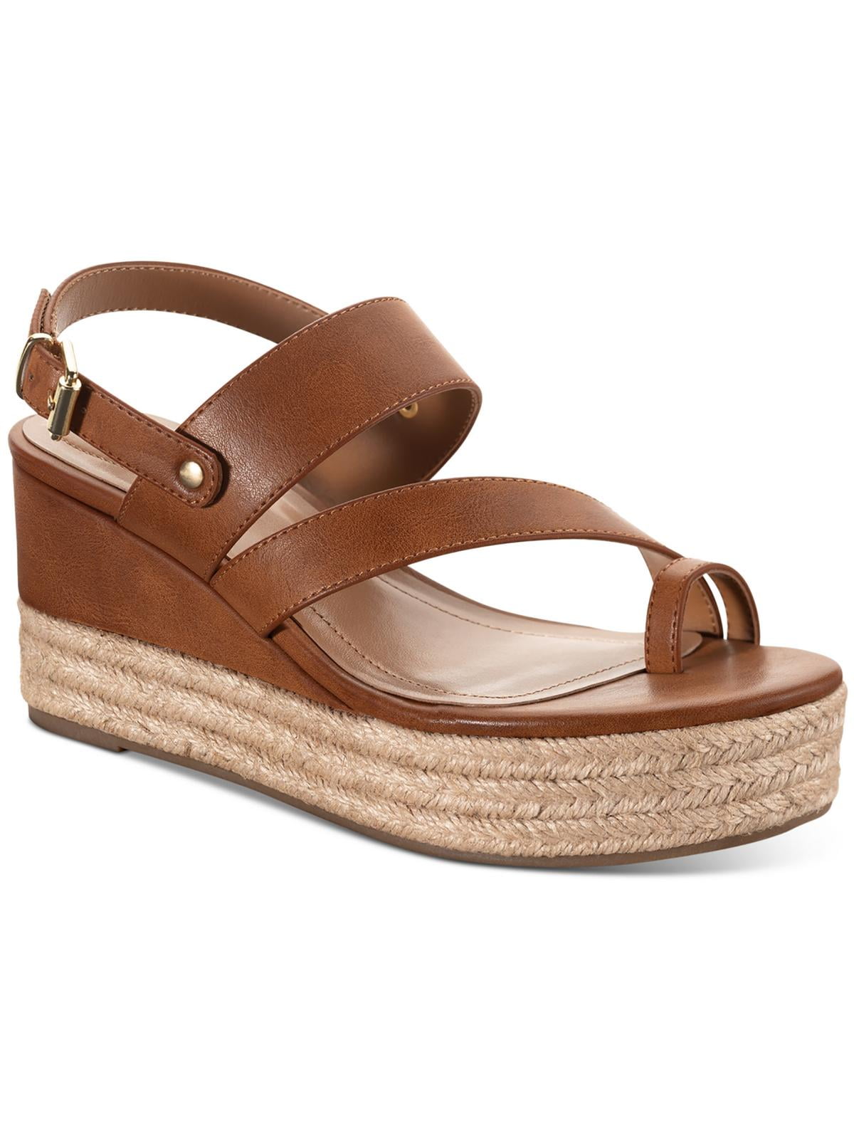 Style & Co. Womens Bettyy Toe Loop Espadrille Wedge Sandals - Walmart.com