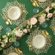 Juvale 10-Pack Gold Vinyl Placemats - Round Leaf Design Table Chargers ...
