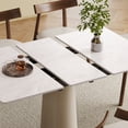 LHYY Retractable Rock Slab Folding Dining Table,Modern Square ...