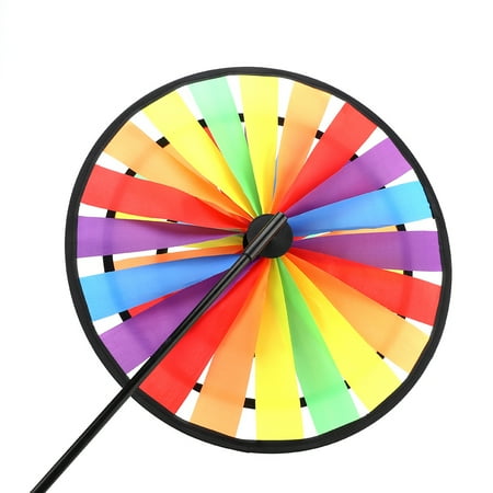 Fosa Whirligig,Multicolor Rainbow Triple Wheel Windmill Pinwheel ...