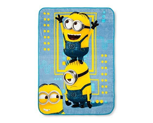 Despicable Me 3 Minions Blue & Yellow Throw Blanket 46"x60" - Walmart.com