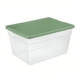 Sterilite 56 Quart Stackable Storage Container Tote, Crisp Green, 8 ...