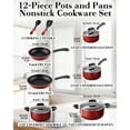 Cook N Home 12-Piece Nonstick Aluminum Kitchenware Set, Easy Clean ...
