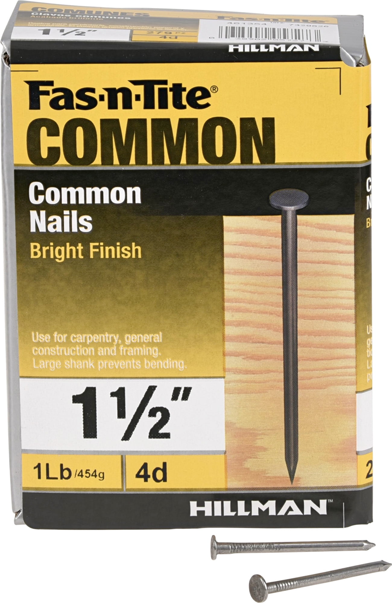 4D Bright Common Nails (1-1/2") - 1 lb - Walmart.com