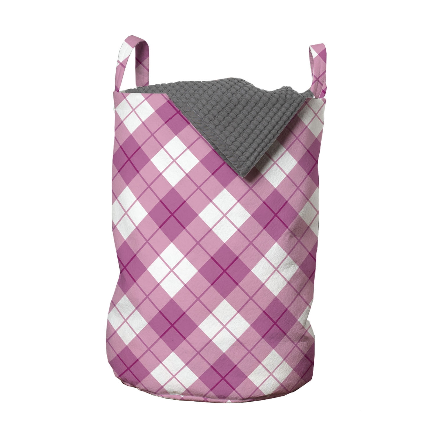 Abstract Laundry Bag, Geometric Diagonal in Pastel Color Girls Style ...