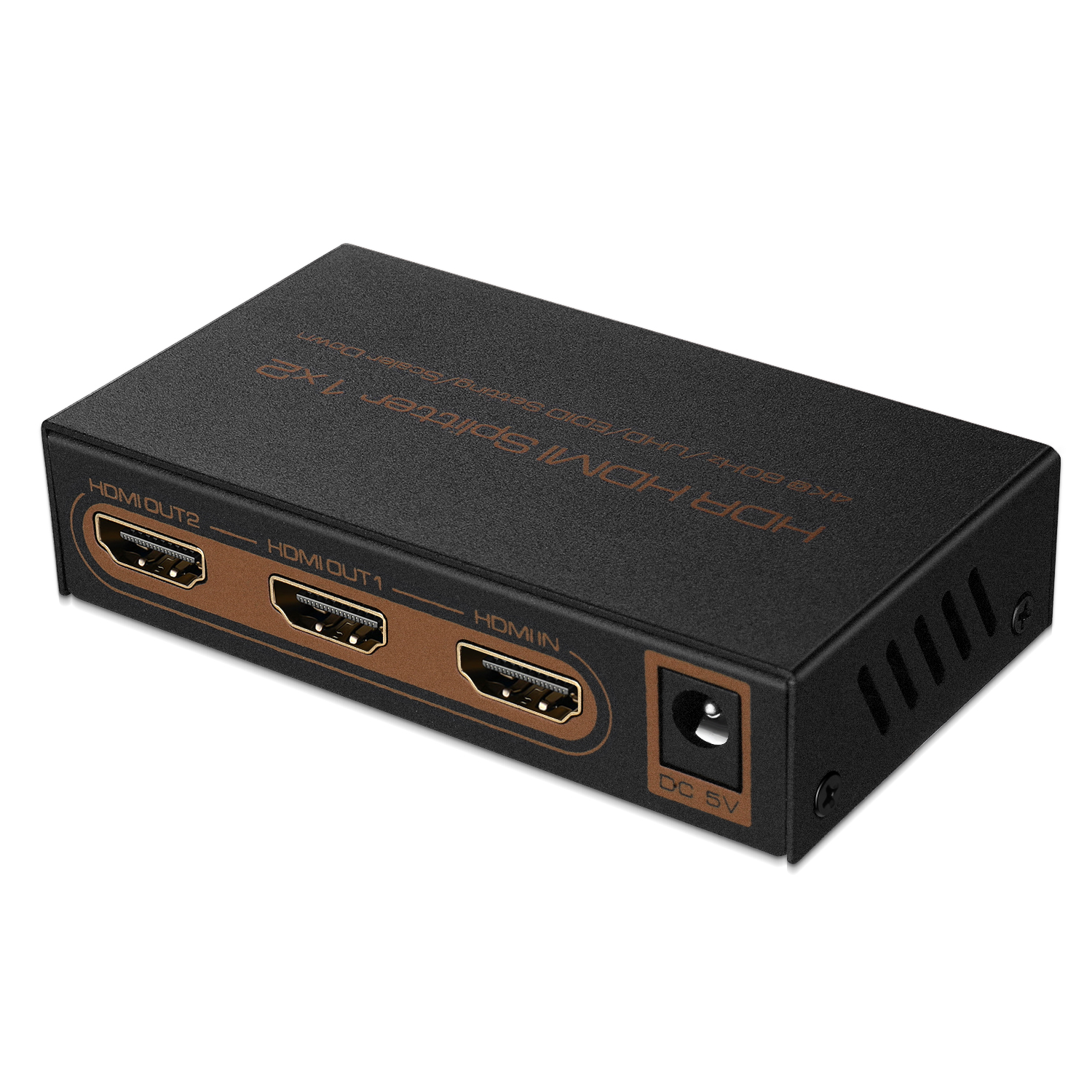 HDMI Splitter 1 in 2 out Intelligent 4K 60Hz HDMI 2.0 Splitter 1x2 - EDID, Auto Scaling ...