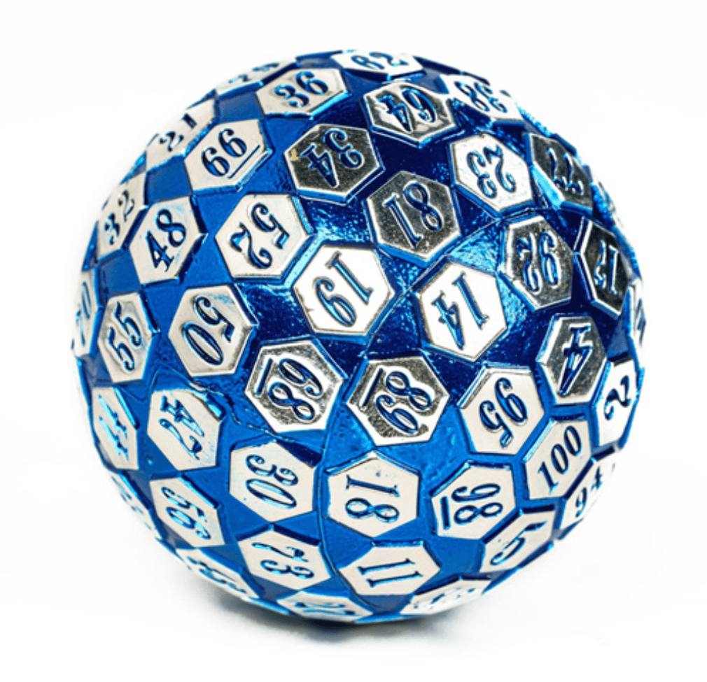 Blue Metal d100 Sided Die - Walmart.com