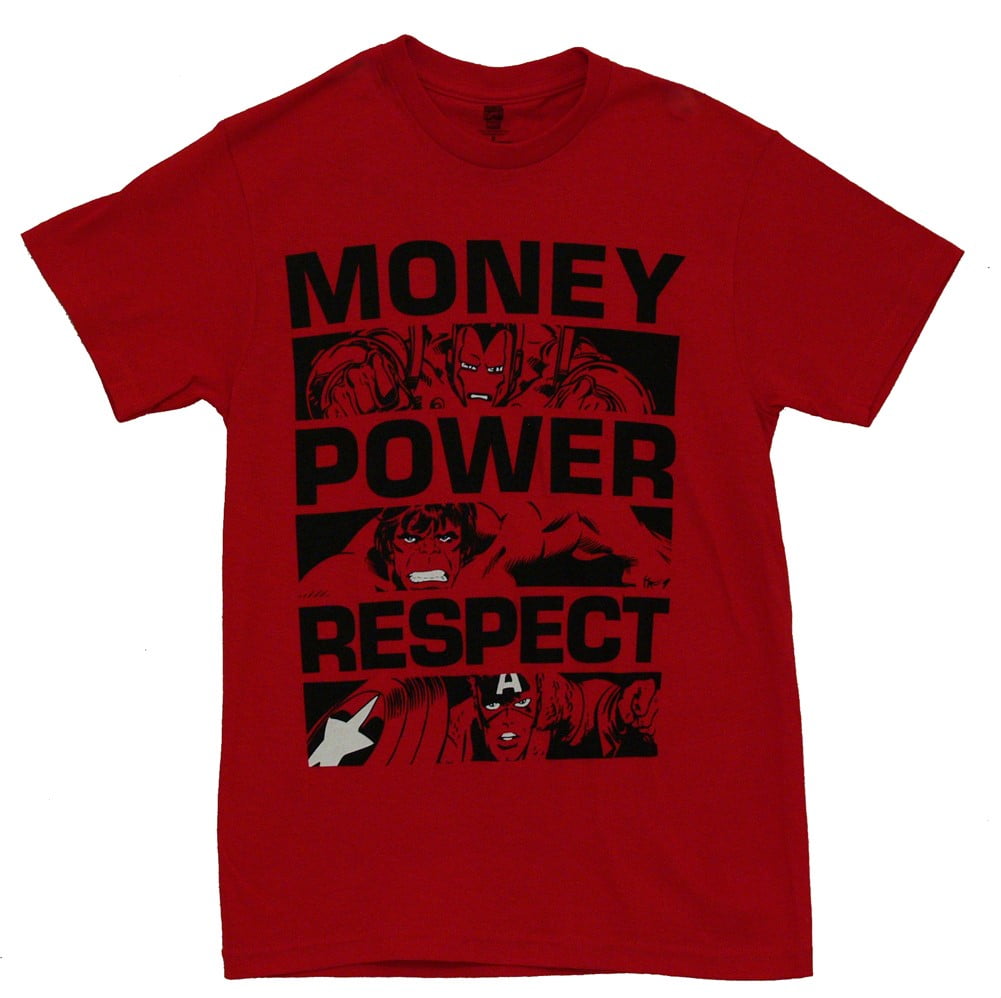 Marvel Comics Money Power Respect Superhero Adult T-Shirt Tee - Walmart.com