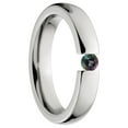 Mystic Topaz 4mm Stainless Steel Tension Set Ring - Walmart.com