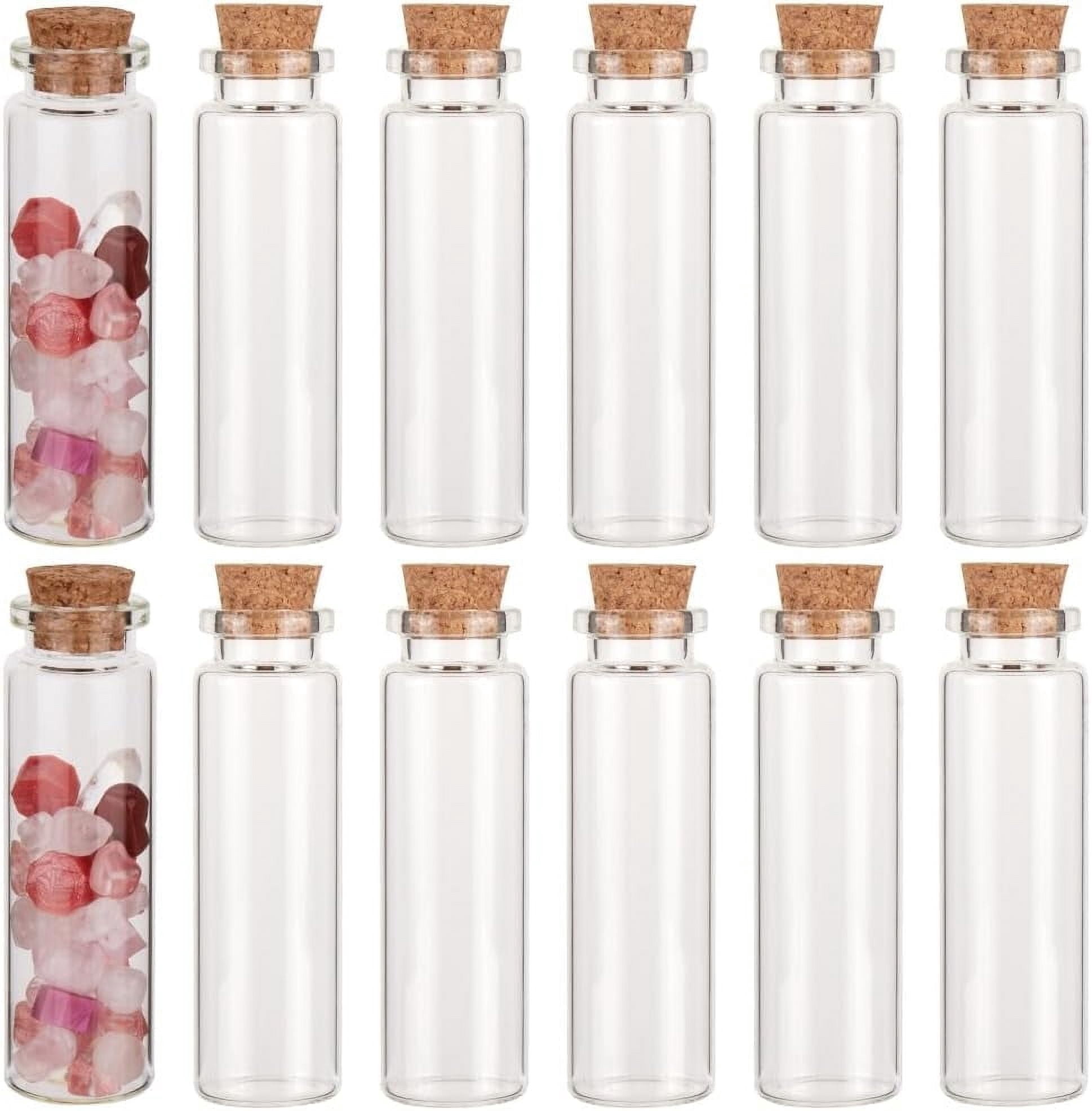 12 botellas de vidrio pequeñas con corcho, 15 ml/0,5 oz, minitarros ...