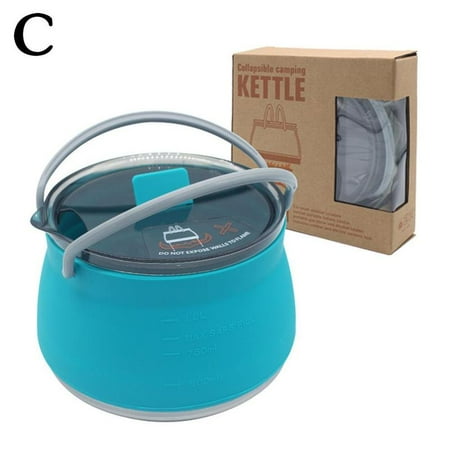 Camping Kettle Folding Water Pot Folding Kettle Silicone for Camping ...