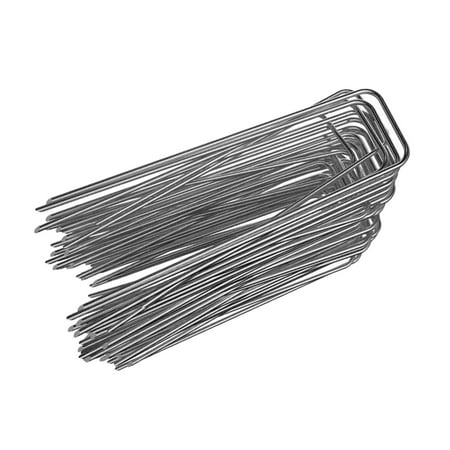 50pcs Galvanised Rustless Landscape Staples Fabric Pins 11 Gauge ...