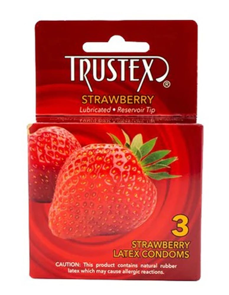 Trustex Flavored Lubricated Condoms - 3 Pack - Strawberry | Bodega ...