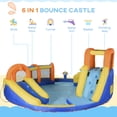 Outsunny Kids Inflatable Water Slide - Includes Double Slide, Basket ...