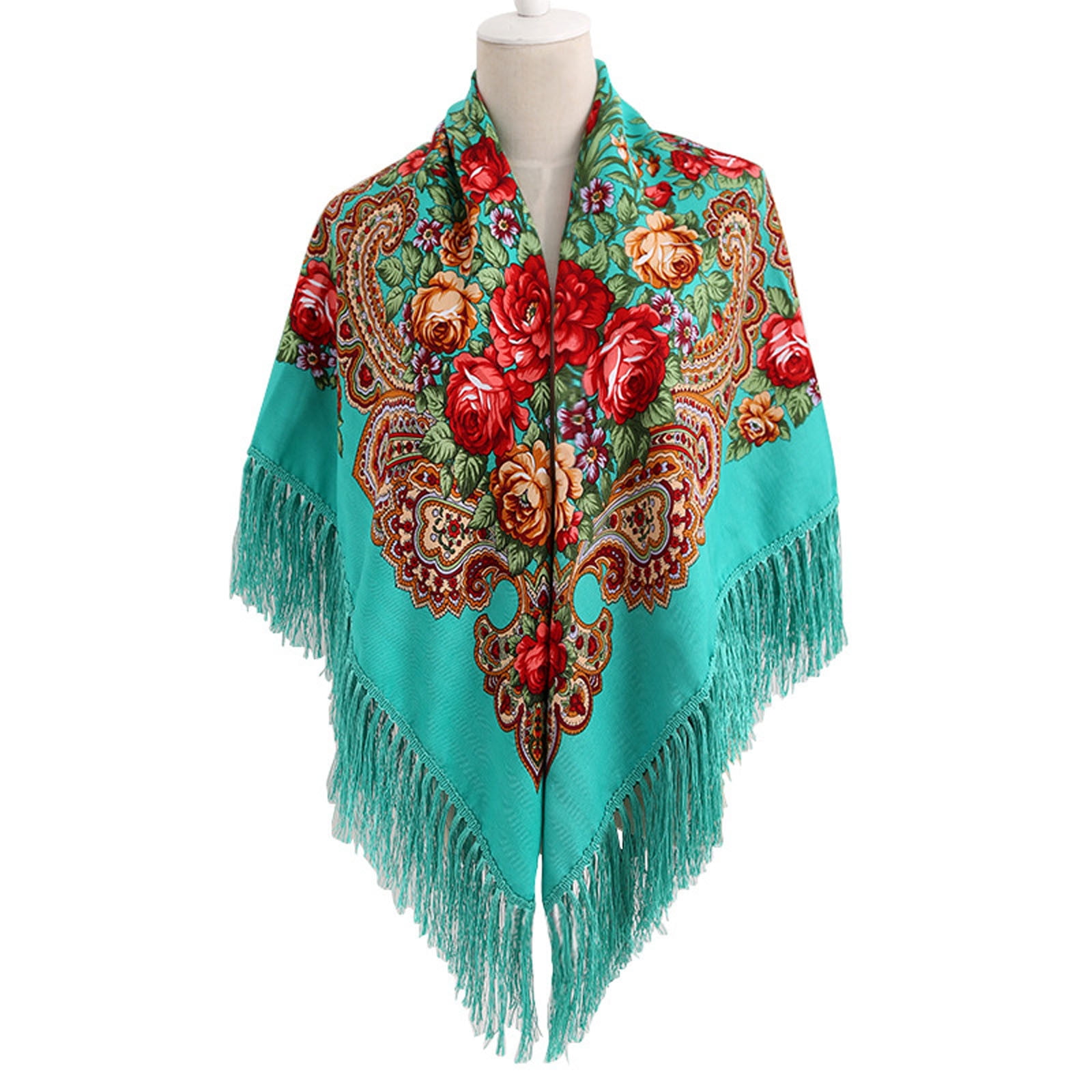 Leesechin Scarf for Women Clearance Russian Babushka Women's Scarf ...