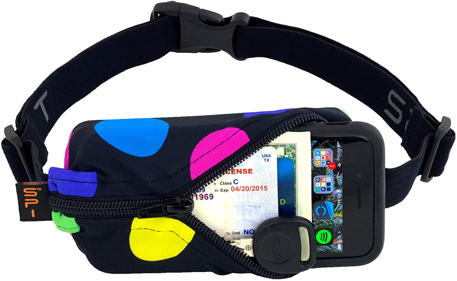 Size one size Spandex Expandable Belt Pocket Hip Pack - Walmart.com