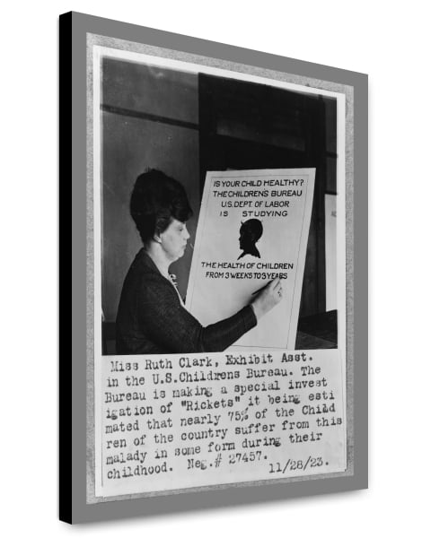 Canvas Print: Miss Ruth Clark, Exhibit Asst. In The U.S. Childrens ...