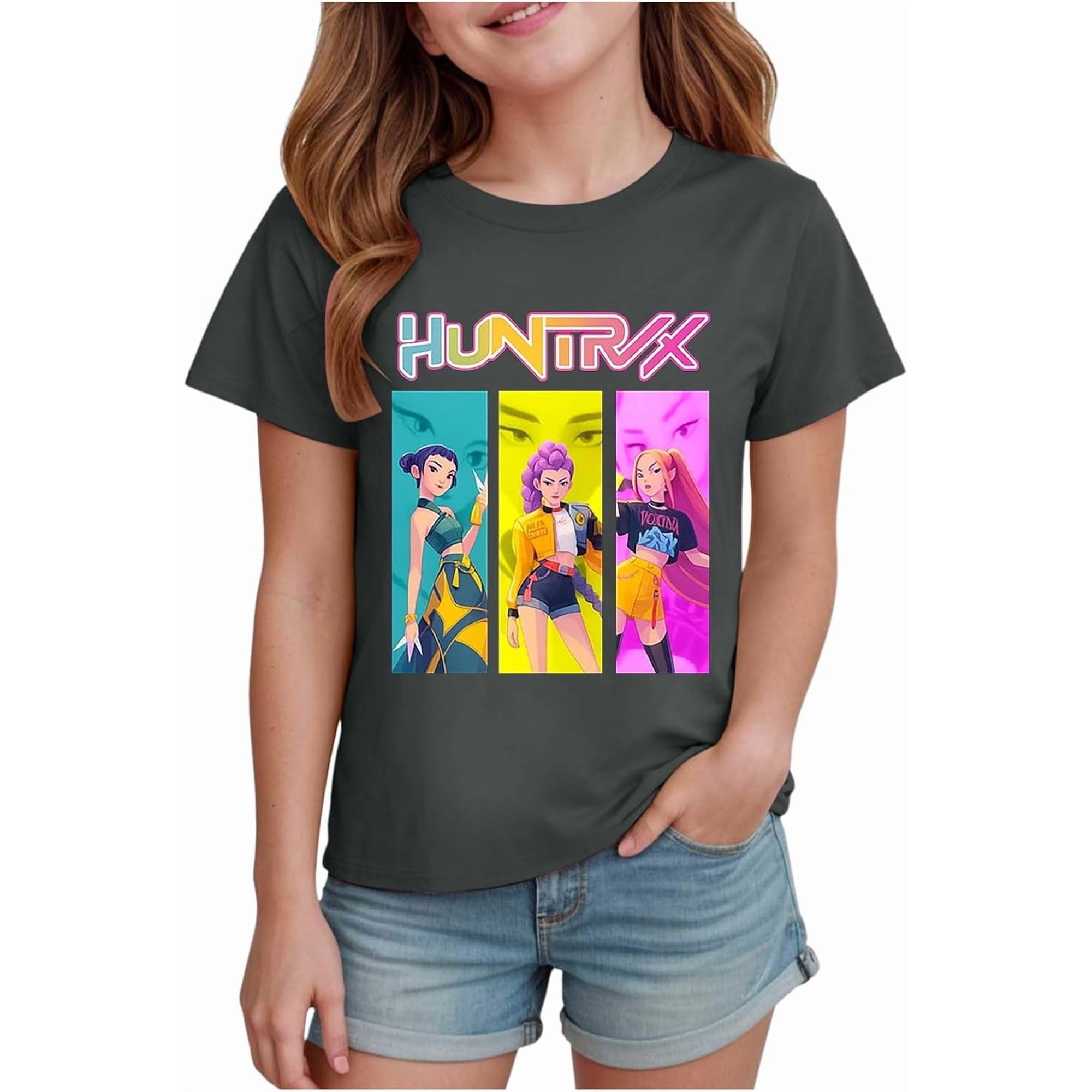 Click here for Boner K Pop Demon Shirt For Girls Cute Cartoon Gra... prices
