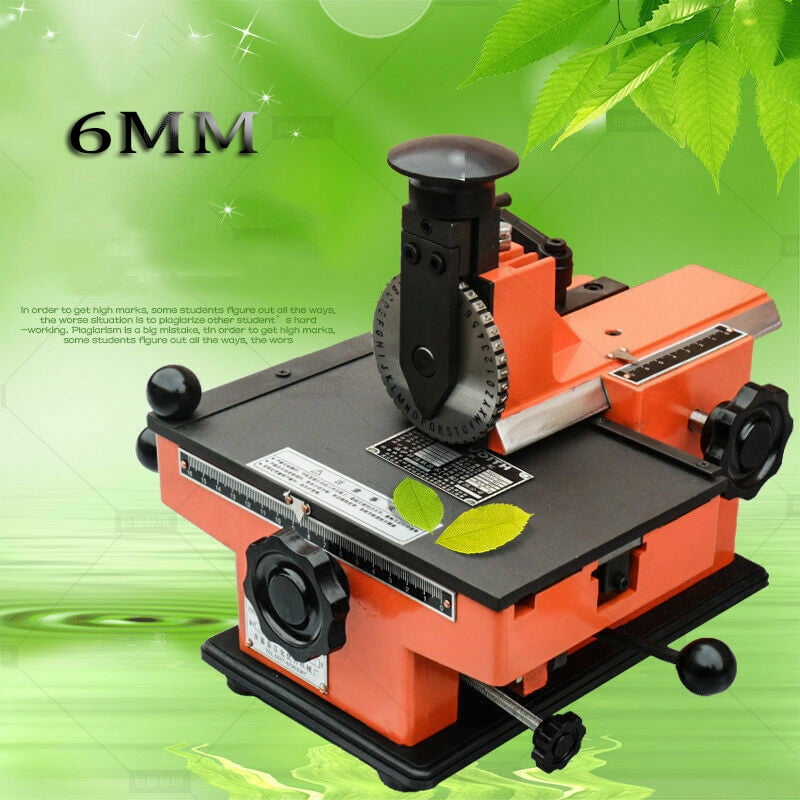CJC 6mm Semi-Automatic Nameplate Metal Label Printer Stamping Marking ...