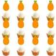 Easter Cupcake Toppers 12pcs Carrot Cake Decorations Party Spring ...