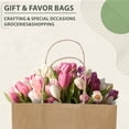 100 Pcs Tivkeber Gift Bags with Handles, Medium Brown 8x4.25x10.25 Inch ...