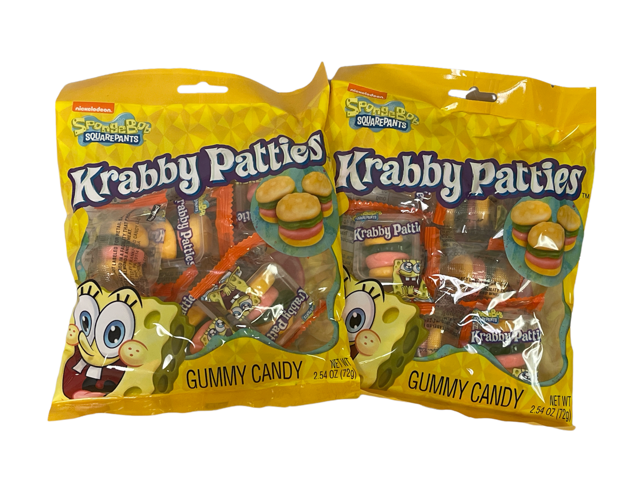 Nickolodeon Sponge Bob Squarepants Krabby Patties Gummy Candy Pack of 7 ...