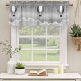 2 Pack Gray Hot Air Balloon Valance for Window White Clouds Fog Sky ...