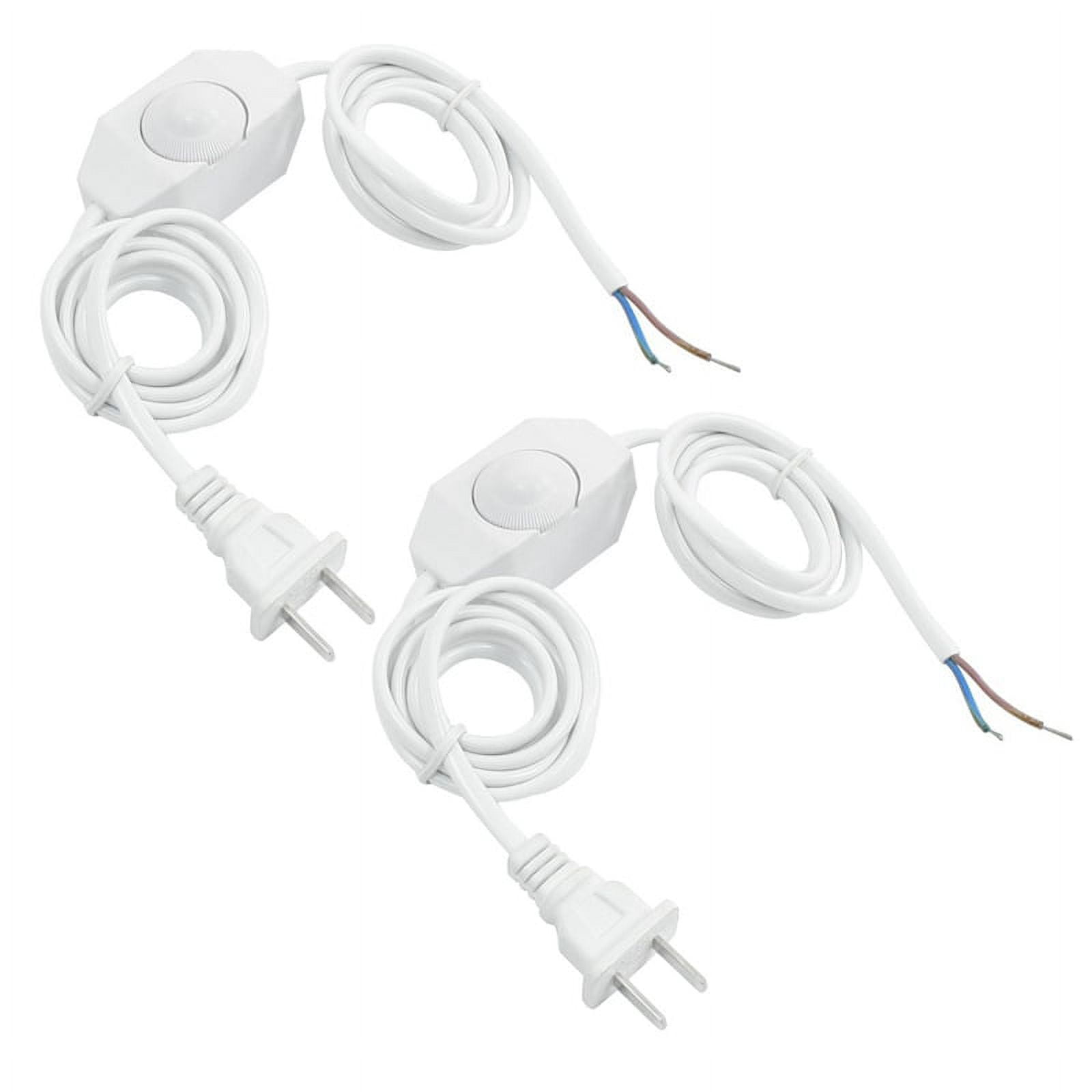 Click here for Unbranded 2x White Lamp Power Cord With Dimmer Swi... prices