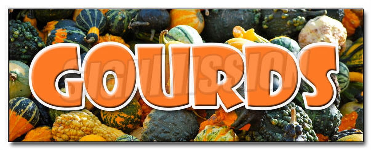 48" GOURDS DECAL sticker halloween pumpkins squash decorative ...