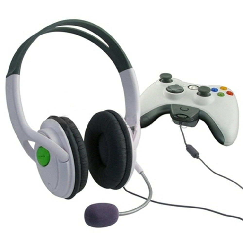 HDE Xbox 360 Gaming Chat Headset with Microphone for Xbox Live - White ...