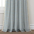 Lush Decor Boho Coastal Horizontal Ticking Stripe Tassel Window Curtain ...