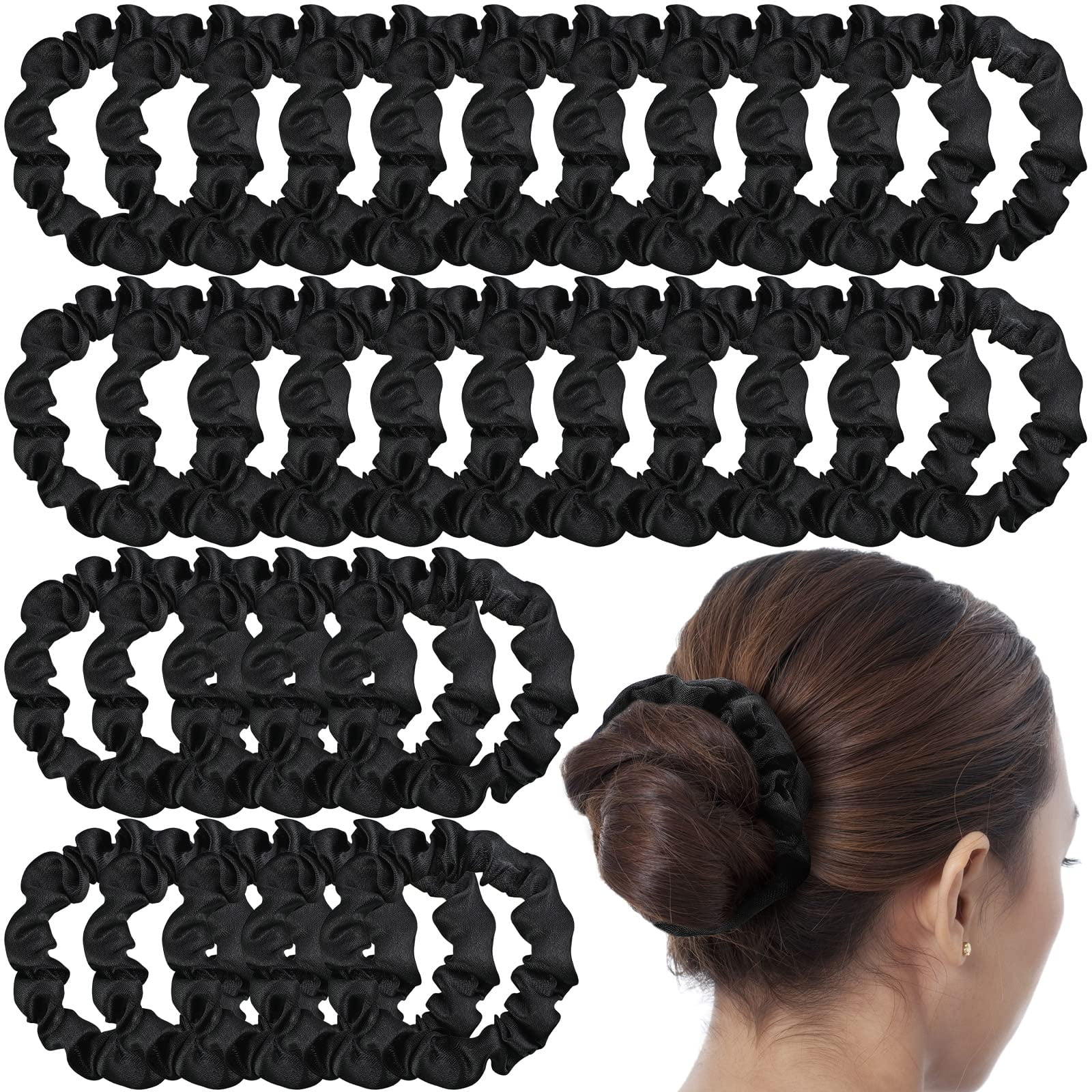 Click here for Unbranded 30-Piece Satin Silk Hair Ties For Women... prices