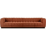 Meridian Furniture Quinn 4-Piece Fabric Modular Sofa in Cognac Orange ...