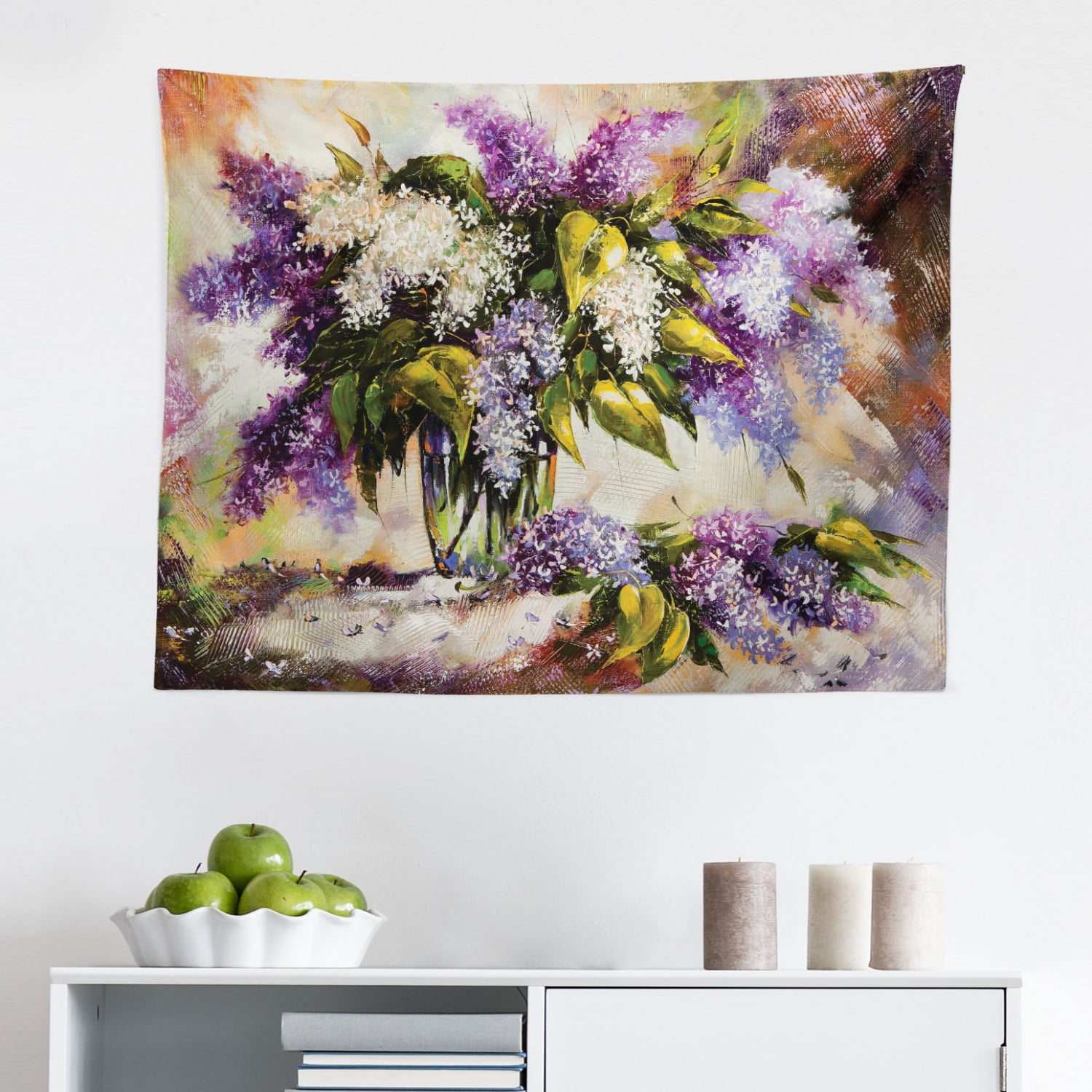 Botanical Tapestry, Abstract Forget Me Not Inflorescence Burgeoning ...