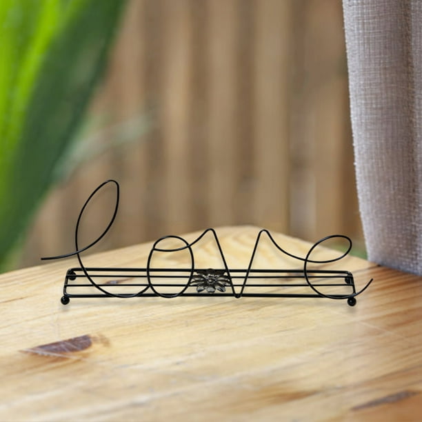 Black 3D Metal Iron Letter Tabletop Decoration for Porch Cabinet Table ...