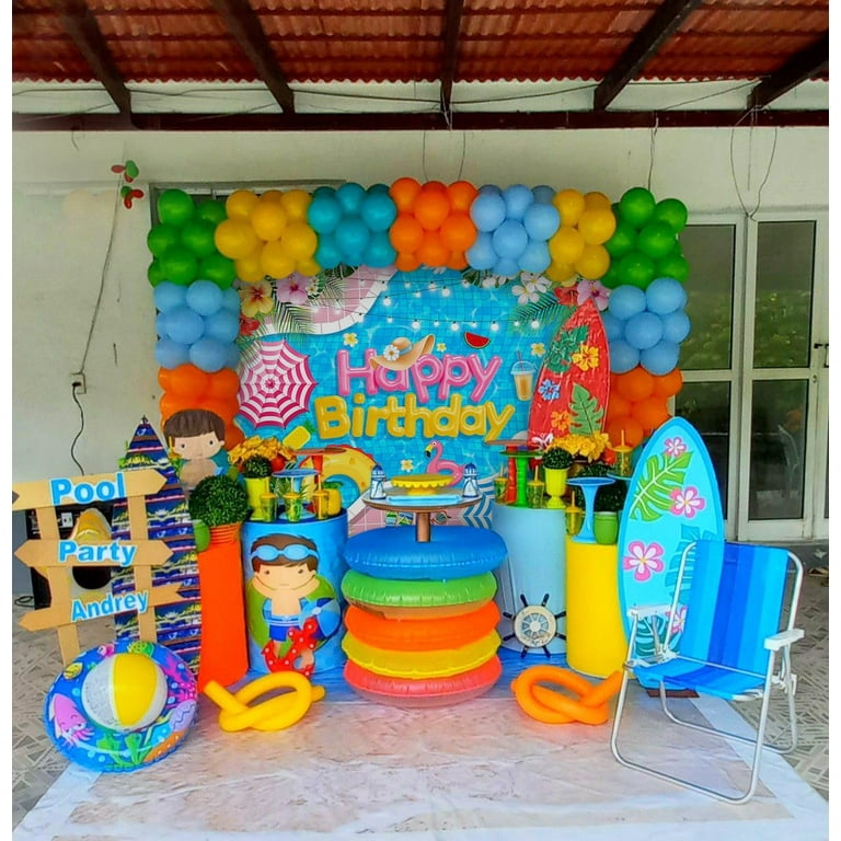 Wallpaper Summer Theme Party Decorations POOL BEACH Party Backdrop