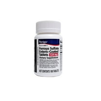 Upsher-Smith Iron Supplement - Ferrous Sulfate 325 mg, 100 Tablets ...