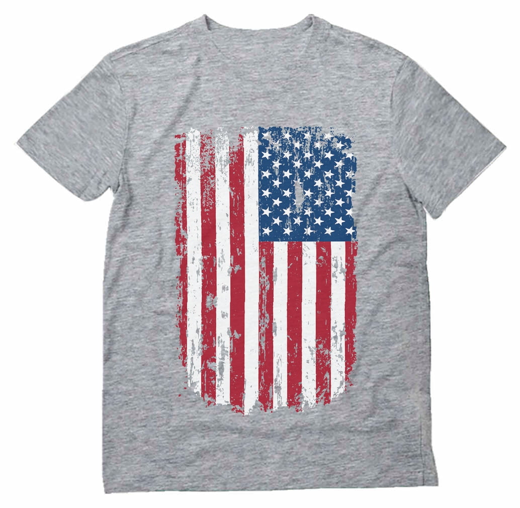 Men's Patriotic Shirt - Distressed USA Flag Tshirt - America T-Shirt ...