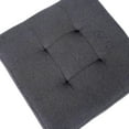Tufted Leather Square Storage Ottoman – Lift Top Cube Footstool with ...