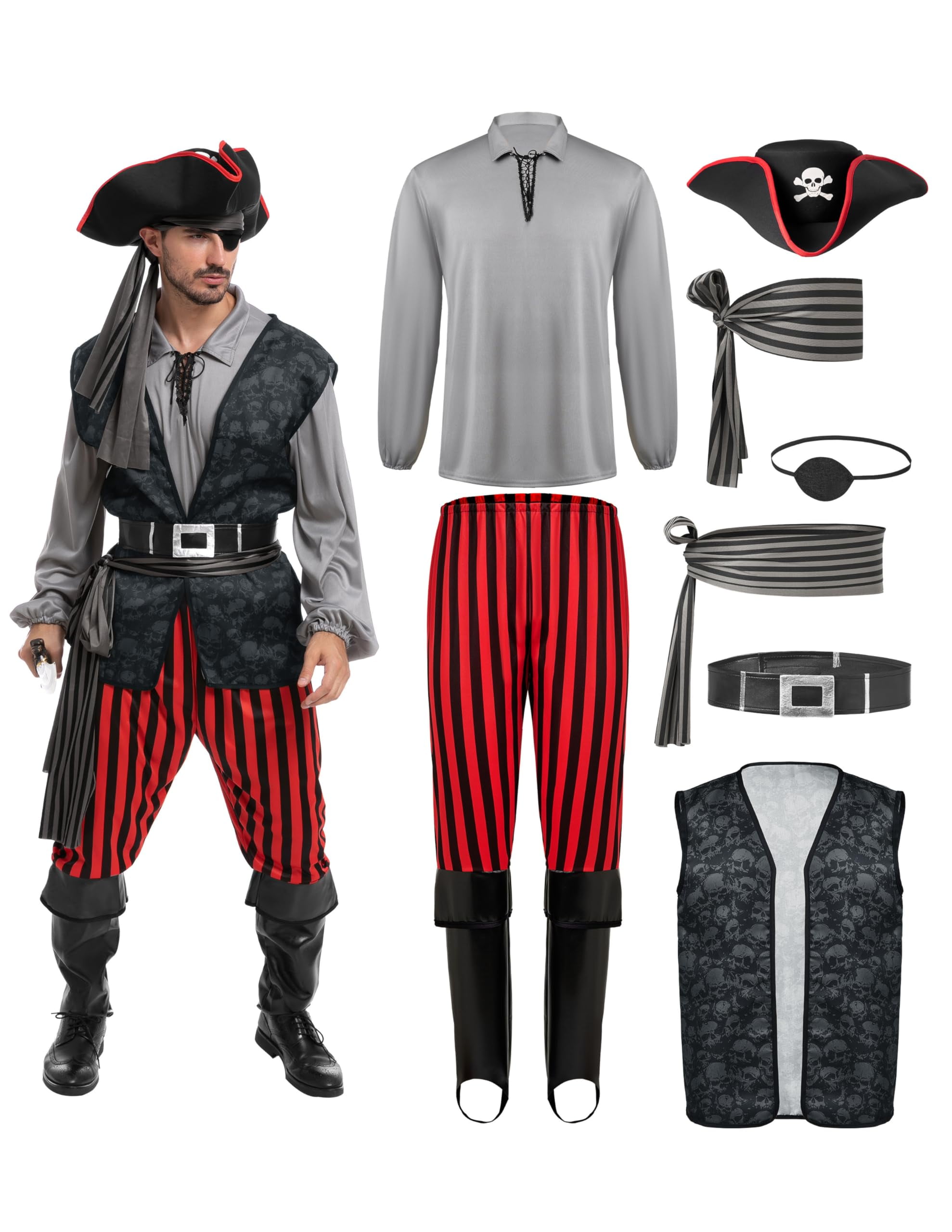Disfraz de pirata Spooktacular Creations Captain Hook para hombre ...