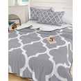 Abstract Shapes 3 Pieces Quilt Set, 1 Quilt with 2 Shams, Simple ...